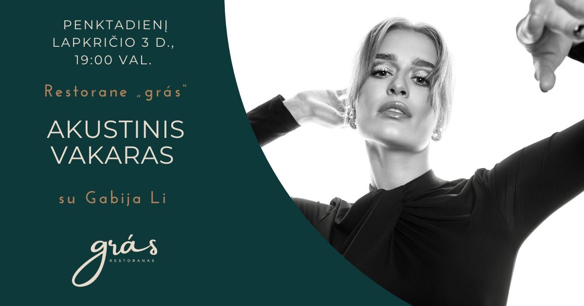 Akustinis vakaras su Gabija Li | Palangos turizmo informacijos centras