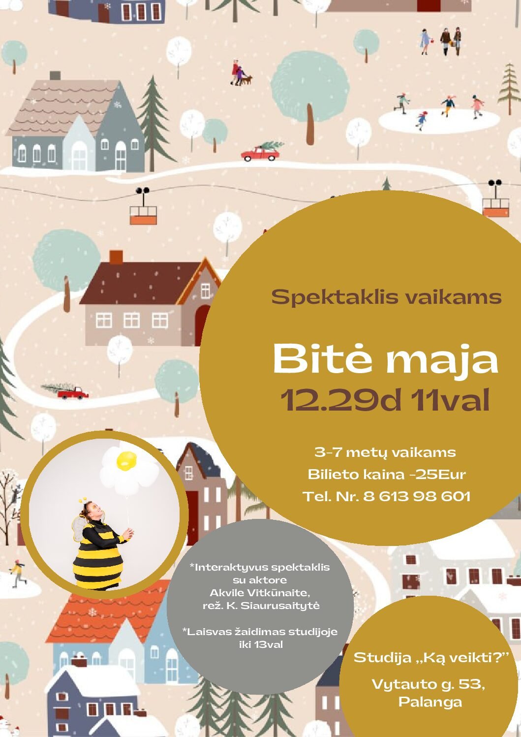Spektaklis vaikams "Bitė maja" | Palangos turizmo informacijos centras